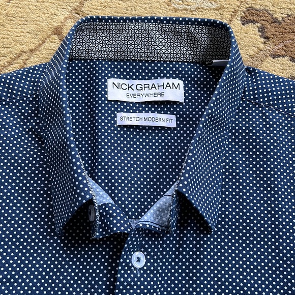 Nick Graham | Shirts | Mens Nick Graham Navywhite Shirt | Poshmark
